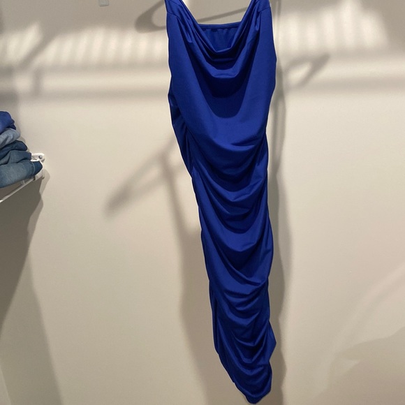 Dresses | Royal Blue Rusche Dress | Poshmark